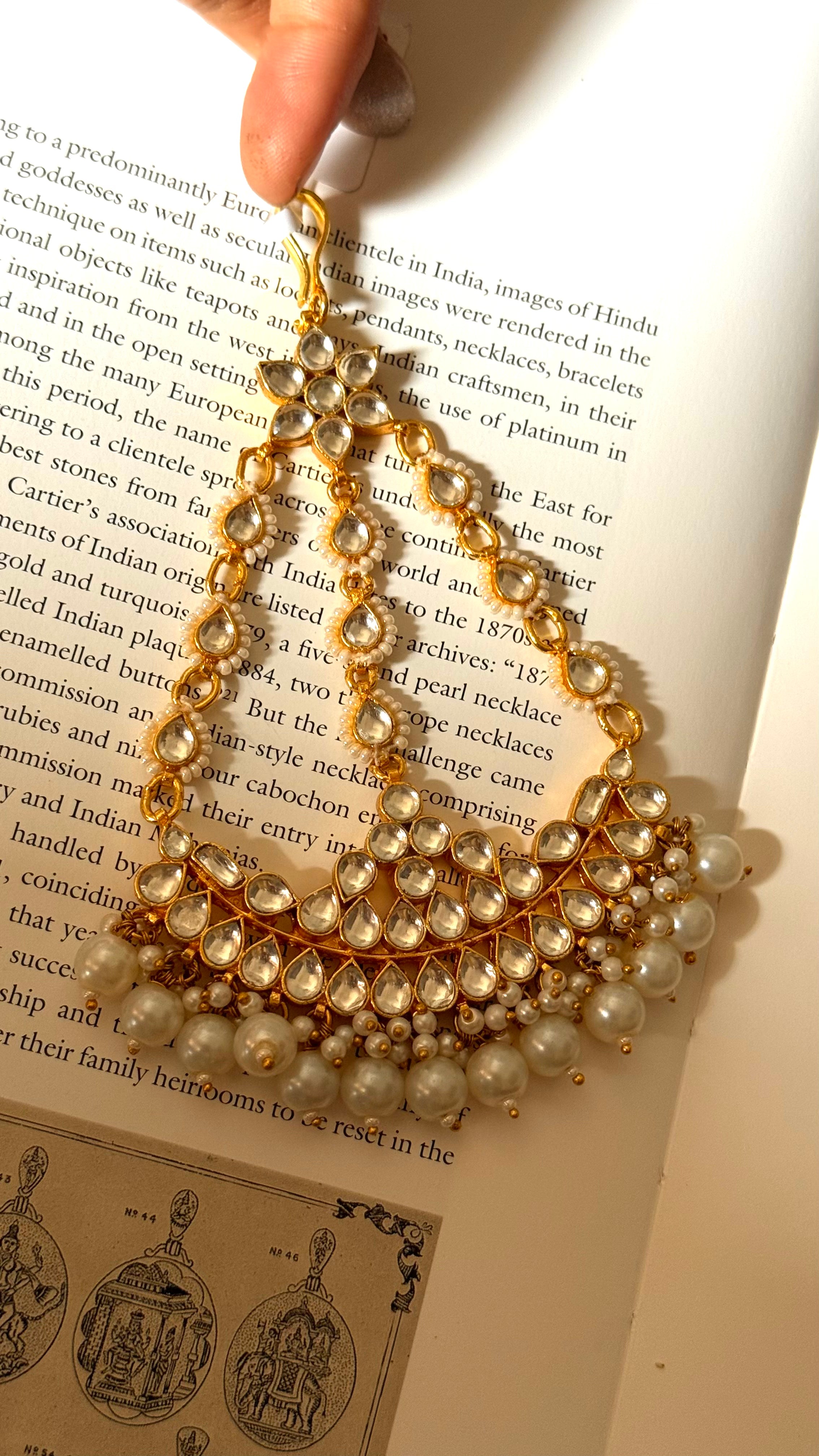 Paachi triple line heritage kundan passa – Jewellery Hubb Jaipur